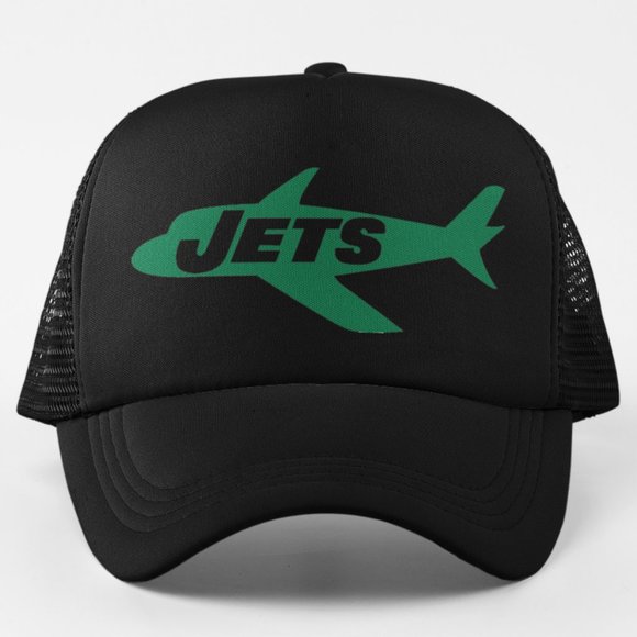 Accessories | New York Jets 1963 Retro Airplane Logo Foam Trucker Mesh ...